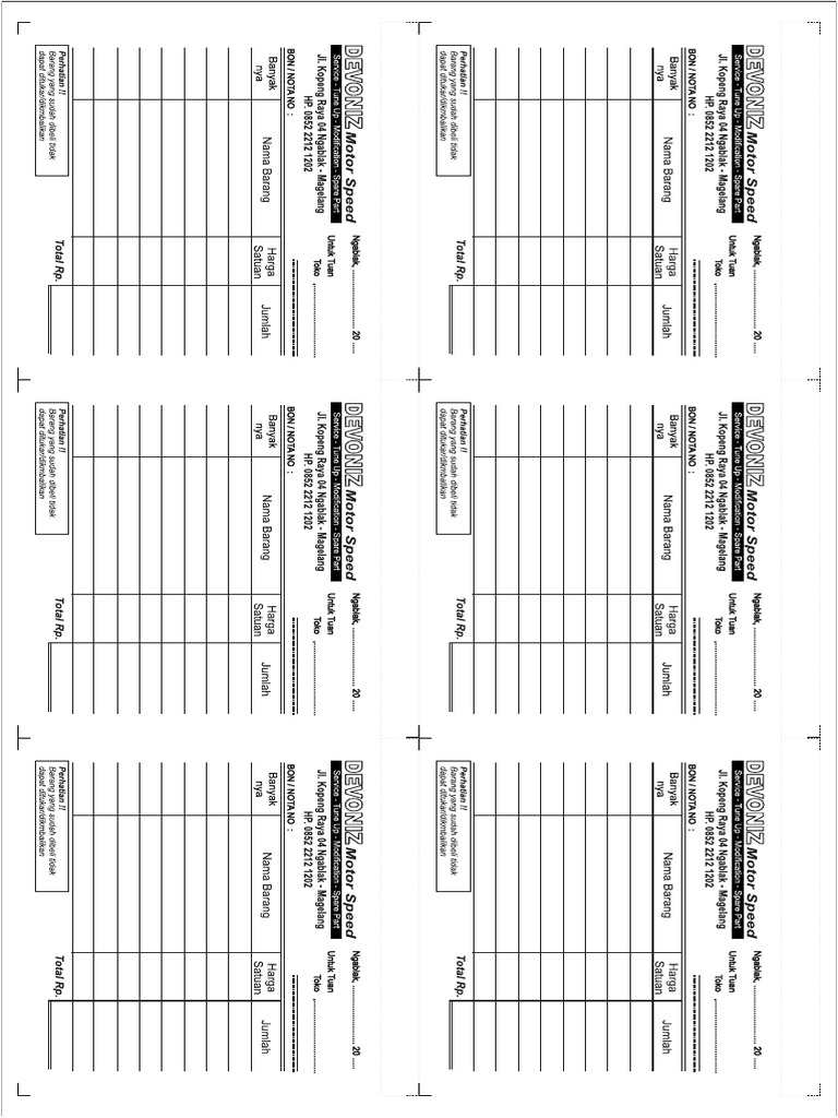 Devoniz. Cetak Nota 1 Rim Tinta Biru Kertas Buram. Jilid Standart ...