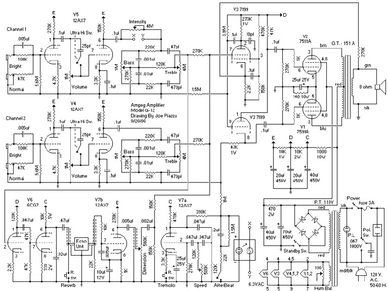 Ampeg G12 1996 Schematic | PDF