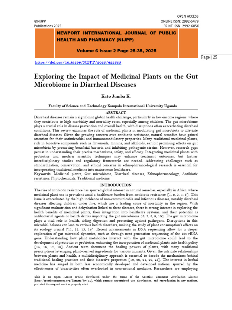 Exploring The Impact of Medicinal Plants On The Gut Microbiome in ...