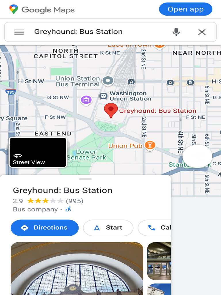 Greyhound Bus Station, Near Northeast - Explore in Google Maps | PDF