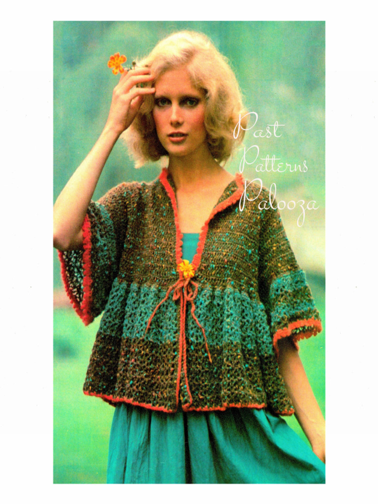 Vintage Crochet Victorian Tunic Jacket | PDF
