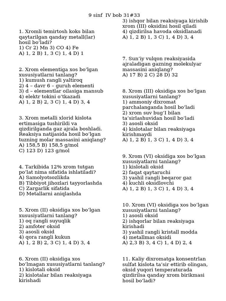 9 Sinf IV Bob 31#33 | PDF