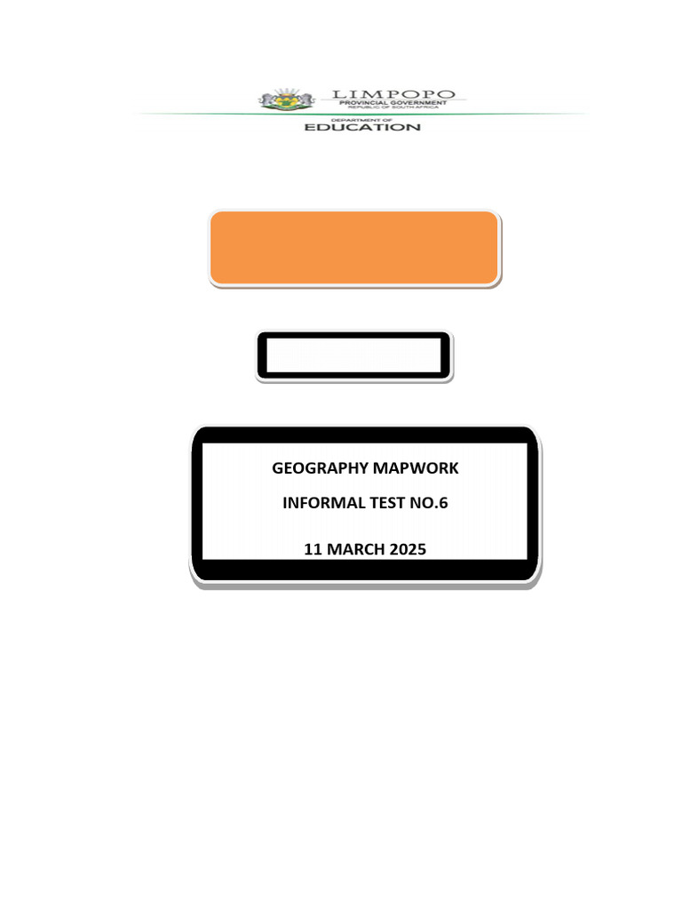 Grade 11 Geography Mapwork Test | PDF | Geographic Information System ...