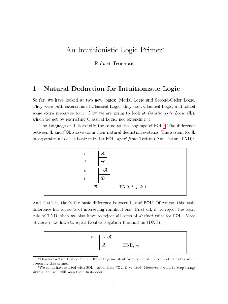 intuitionistic_logic_primer | PDF | Mathematical Proof | If And Only If