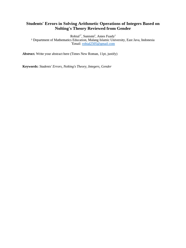 Abstract Template InCIReSMa | PDF