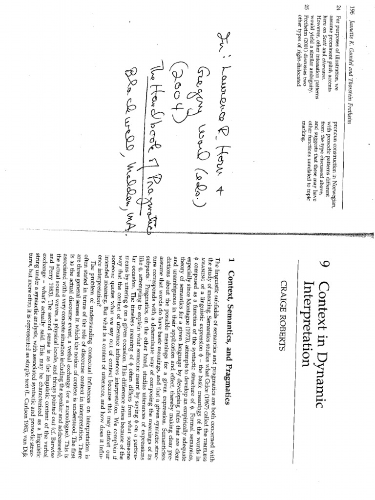 Context in Dynamic Interpretation | PDF
