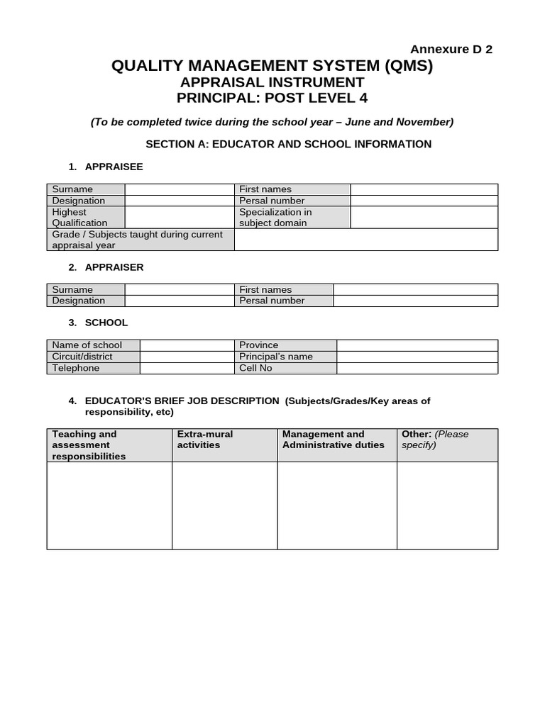 Annexure D 2 SELF APPRAISAL WITH WATERMARK PL4 | PDF | Teachers | Learning