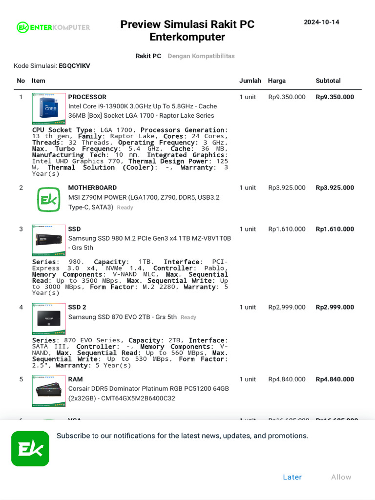 Simulasi_ Rakit PC - Enterkomputer Jual Beli Online Komputer, Rakit PC ...
