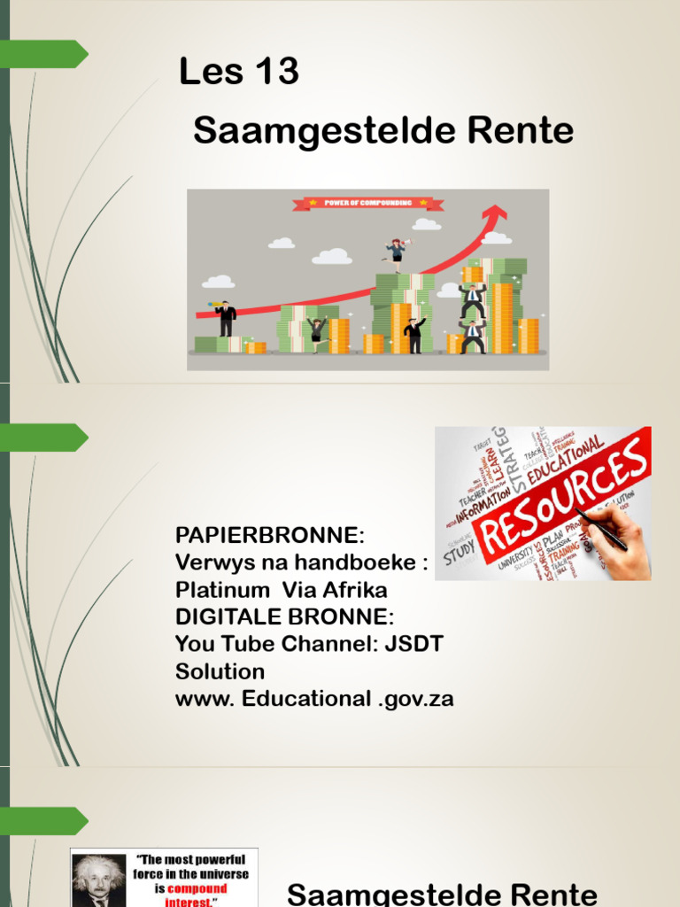 Les 13 Saamgestelde Rente | PDF