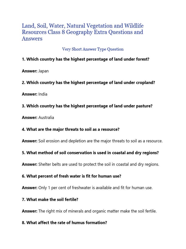 Land and Water Resources Overview | PDF | Soil | Environmental Degradation
