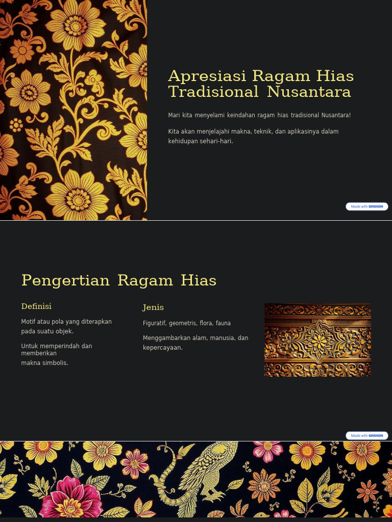 Apresiasi Ragam Hias Tradisional Nusantara | PDF