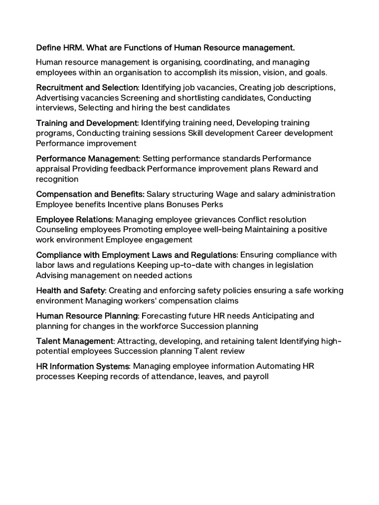 HRM Final IPM questions answers | PDF | Human Resource Management ...