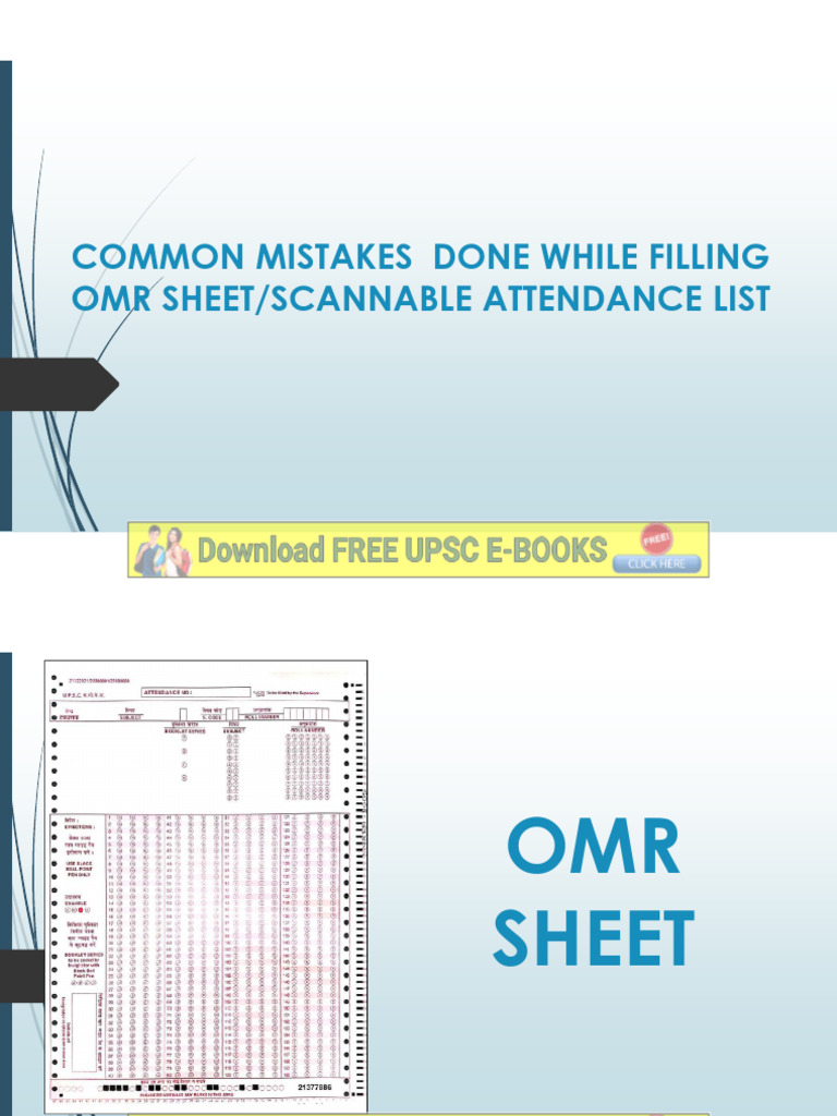 Common Mistakes Done While Filling Omr Sheet Scannable Attendance List | PDF