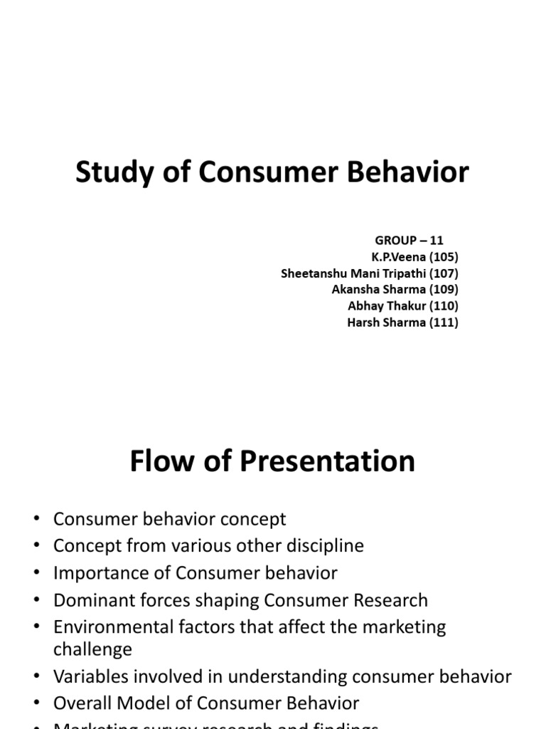 Consumer Behavior Final | PDF | Consumer Behaviour | Behavior