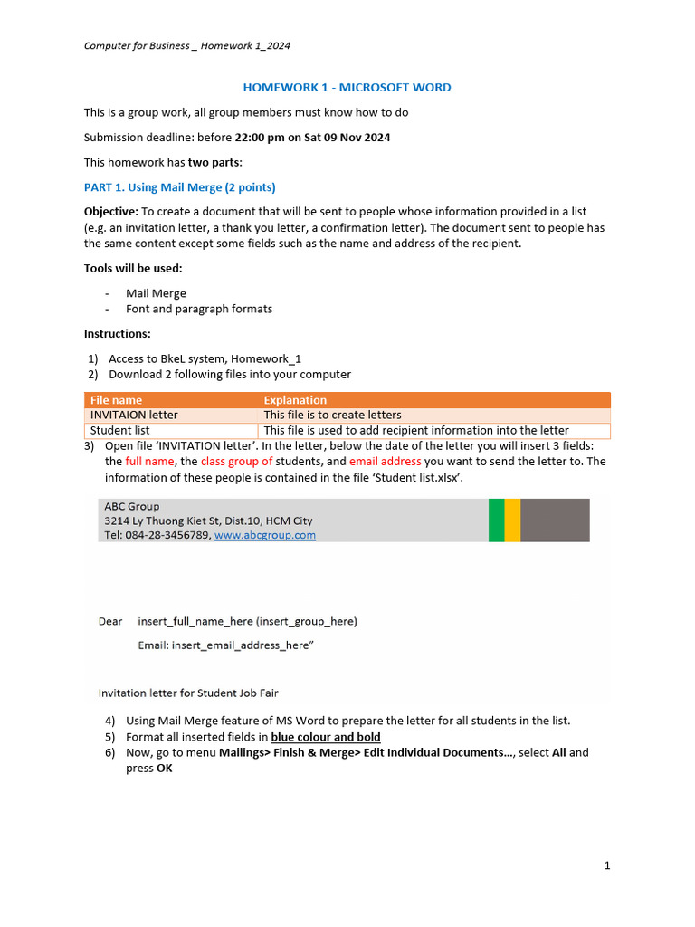 Microsoft Word Homework 2024 Guide | PDF | Microsoft Word | Computer File