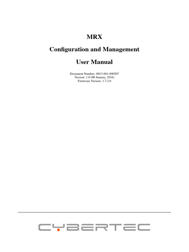 MRX UserManual | PDF | Computer Network | World Wide Web