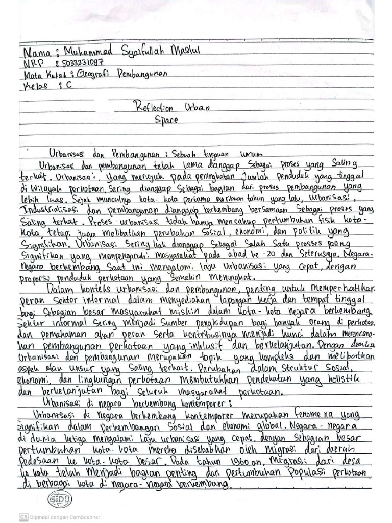 Muhammad Syaifullah_Urban space | PDF