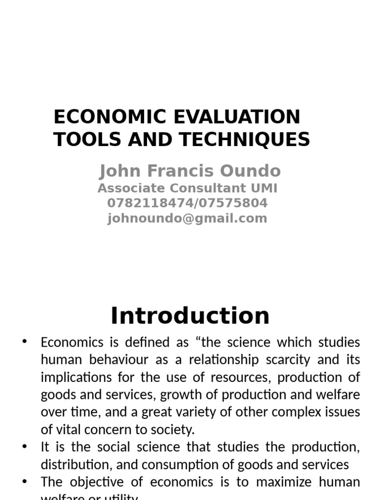 Economic Evaluations Dme | PDF | Cost–Benefit Analysis | Economics