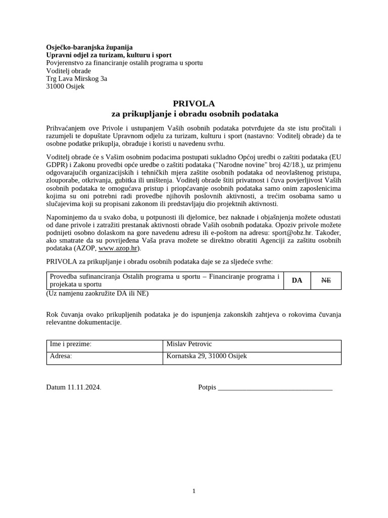 Ops Privola | PDF