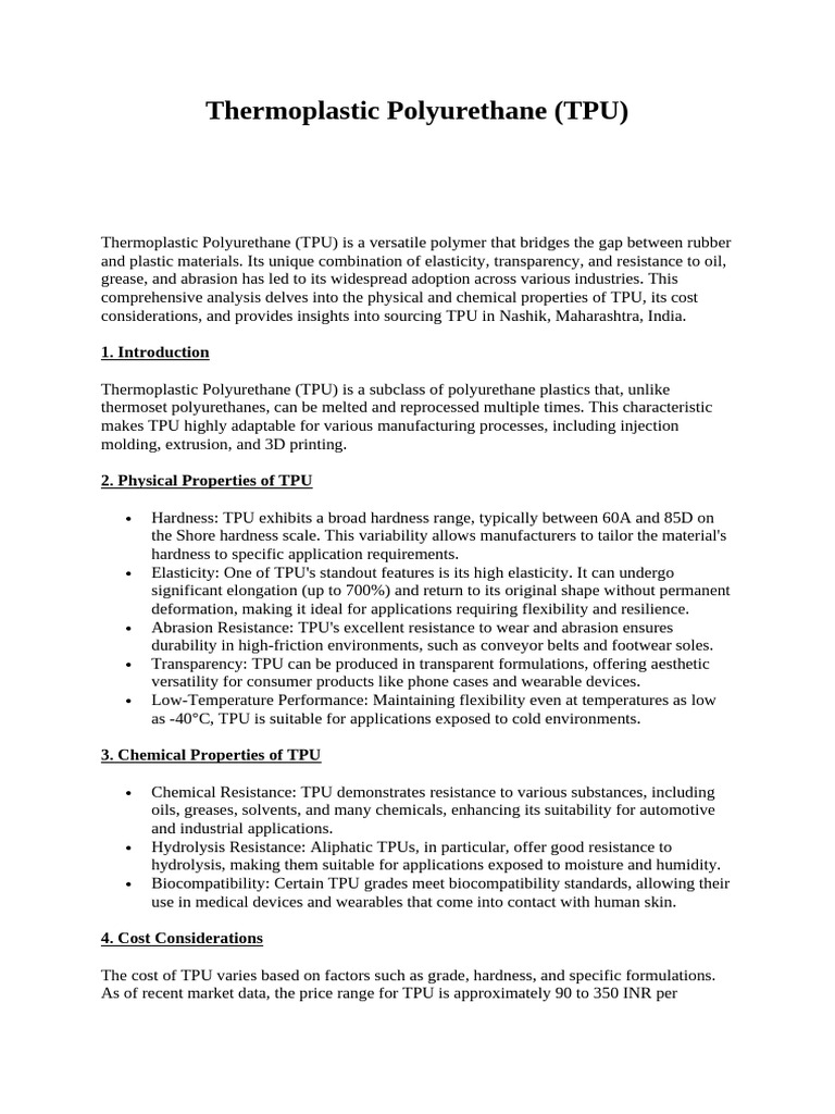 Thermoplastic Polyurethane | PDF | Thermoplastic | Building Engineering