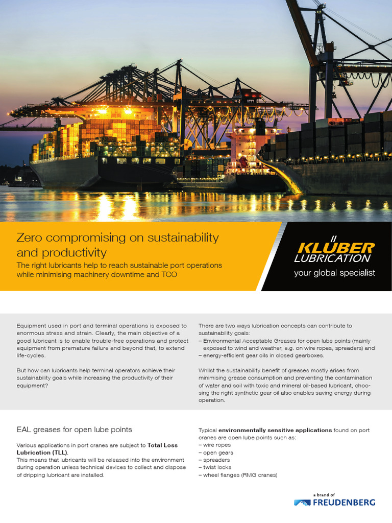 Flyer Green Port EN 05.24 | PDF | Lubricant | Sodium Chloride