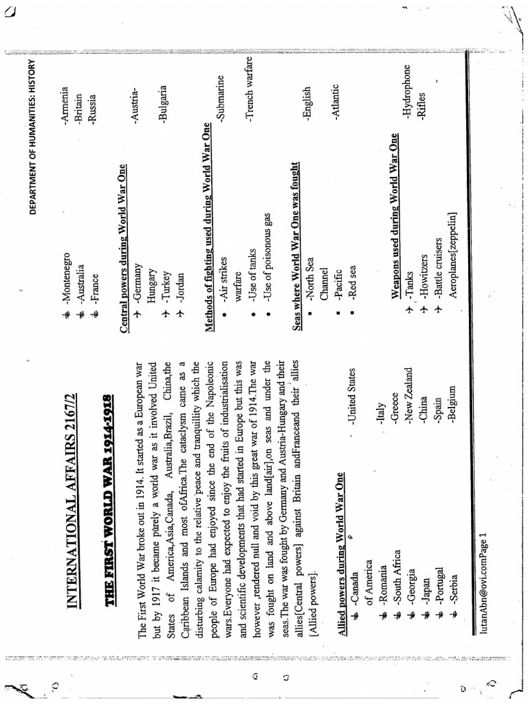 O Level European History Notes - 084805 | PDF