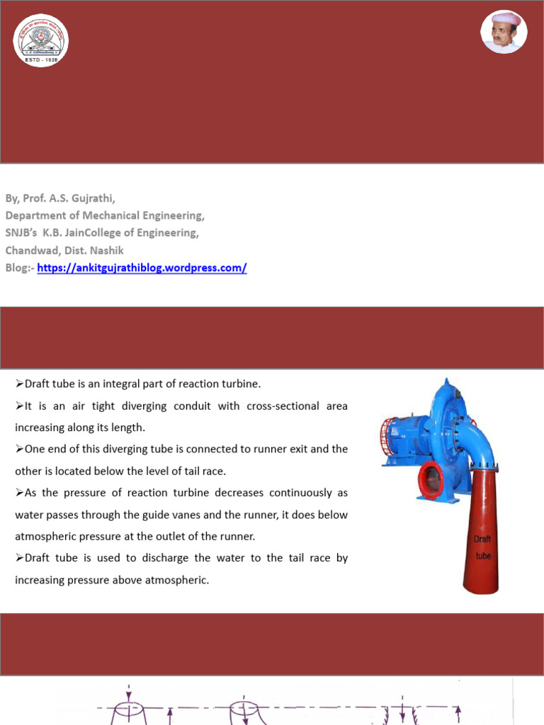 Unit 03 Lecture 6 Draft Tube Theory | PDF