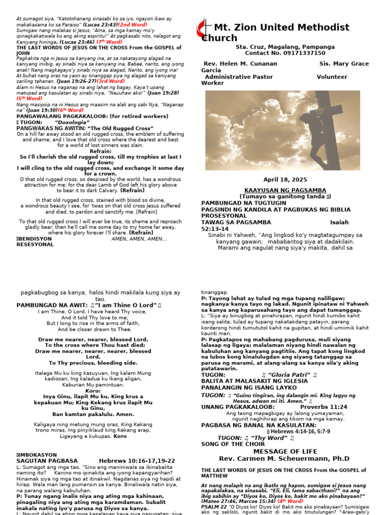 Liturgy 4-18-2025-Good Friday | PDF