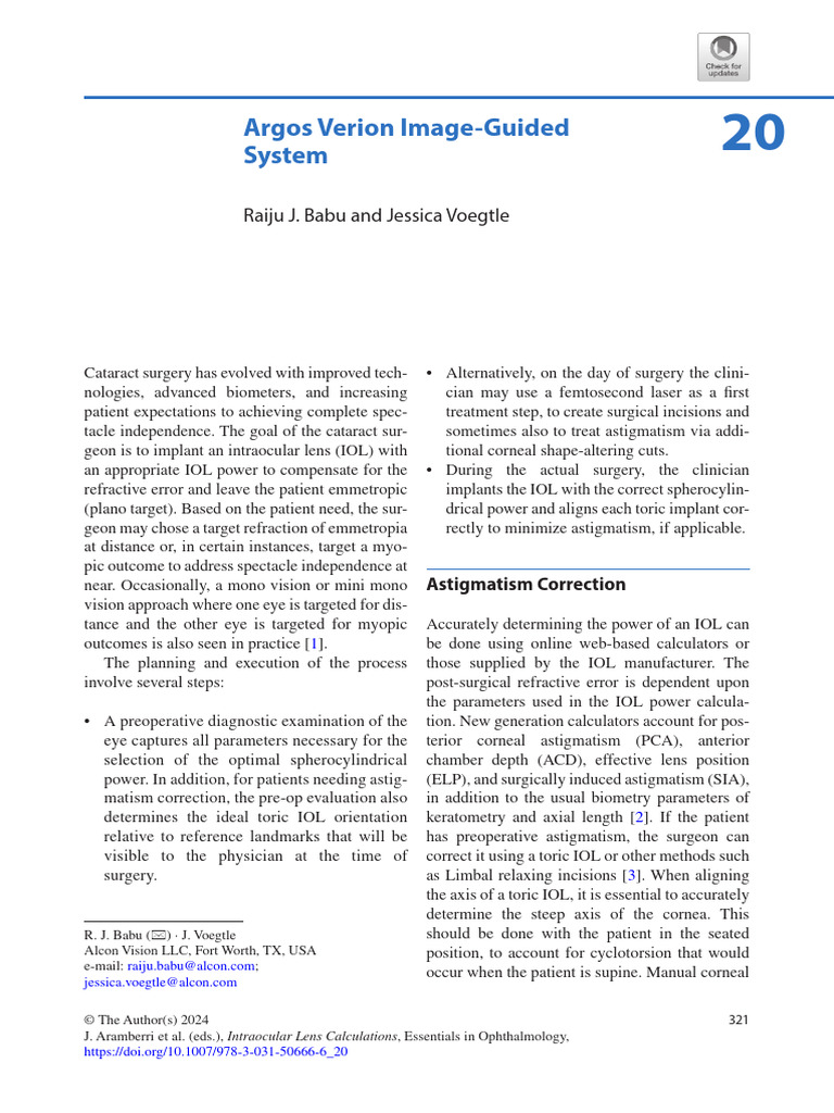 Argos Verion Image-Guided System | PDF | Human Eye | Eye