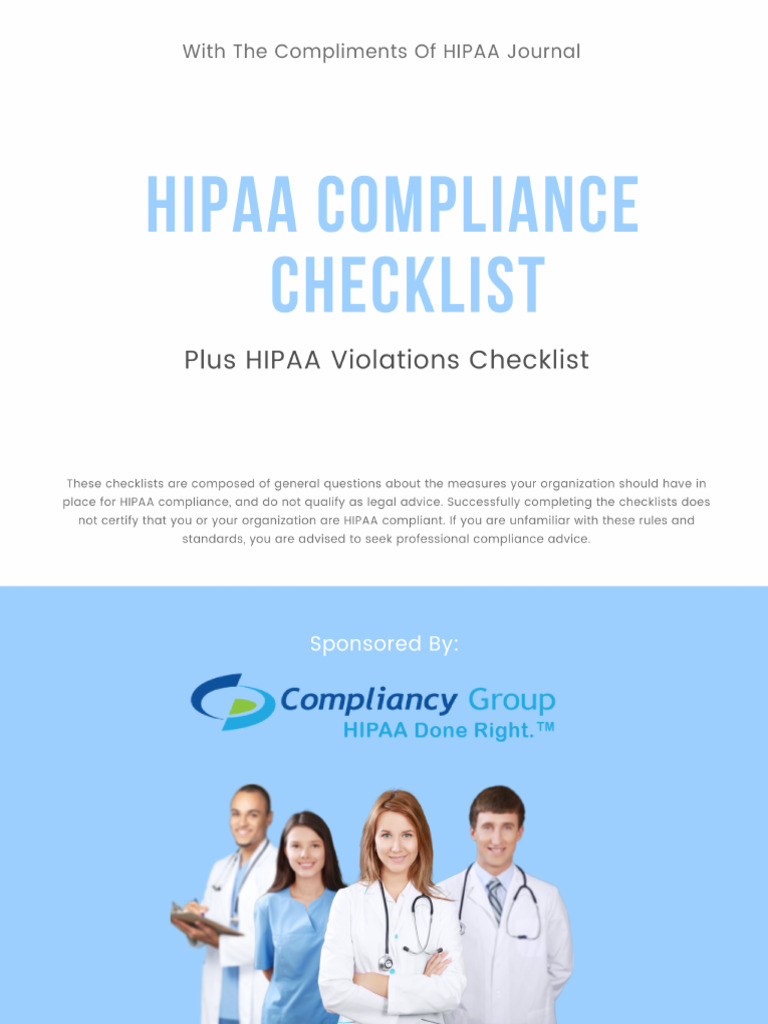 HIPAA Violations Checklist HIPAA Journal | PDF
