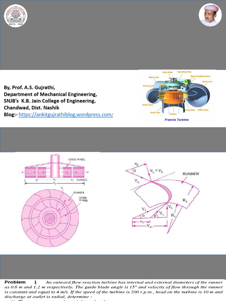Outward Flow Reaction Turbine Lecture | PDF