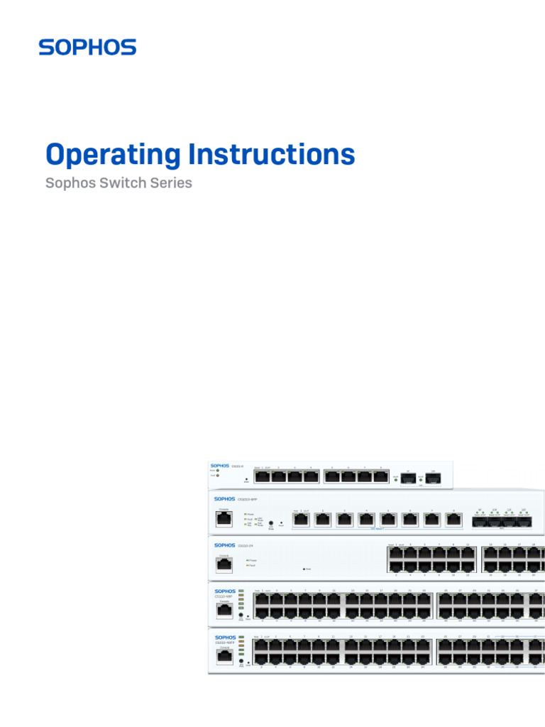 Sophos Operating Instructions Sophos Switch Series | PDF | Power Supply | Network Switch