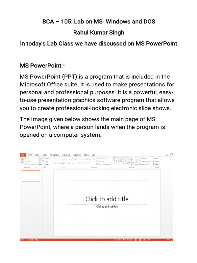 Windows Lab Class Notes | PDF | Microsoft Power Point | Keyboard Shortcut