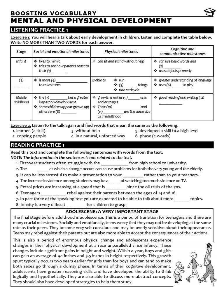 Mental and Physical Development | PDF | Adolescence | Human Life Stages