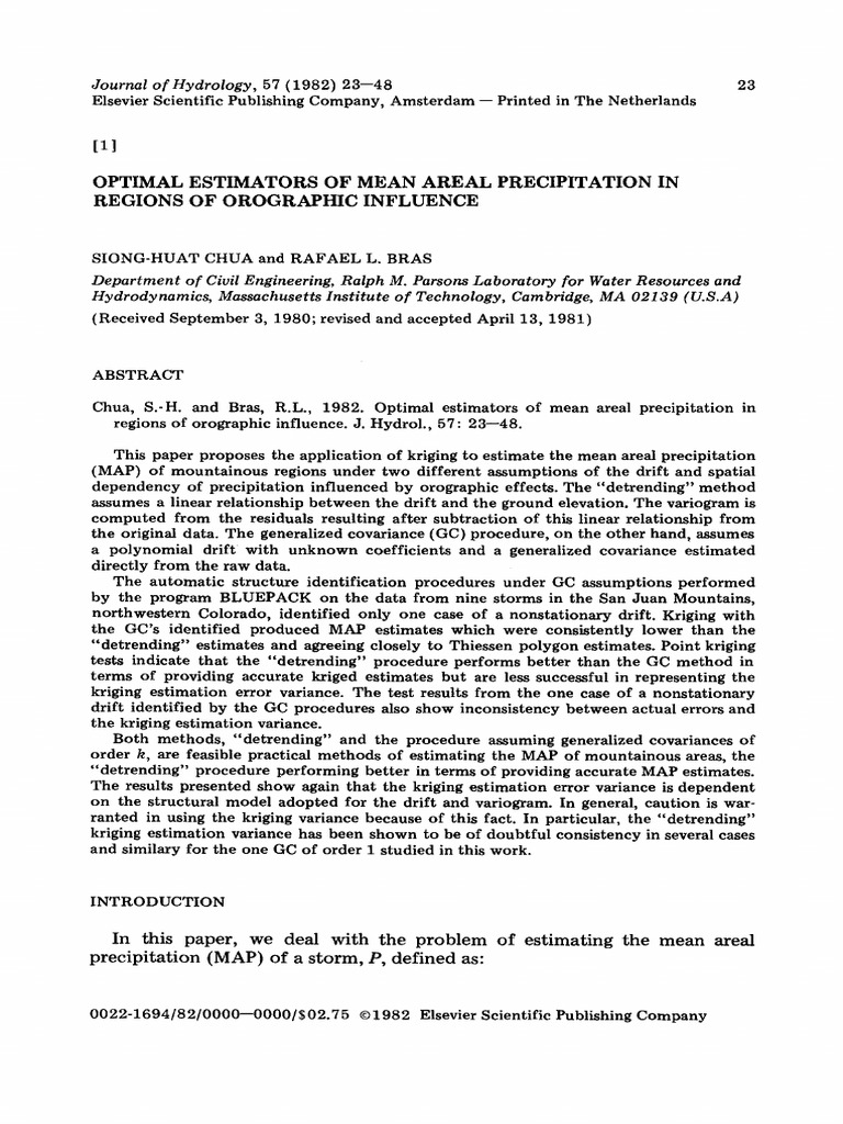 Estimating Mean Areal Precipitation | PDF | Linear Trend Estimation ...