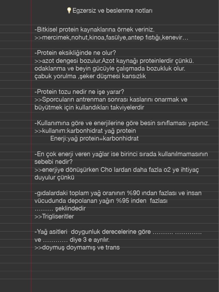 Egzersiz Ve Beslenme | PDF