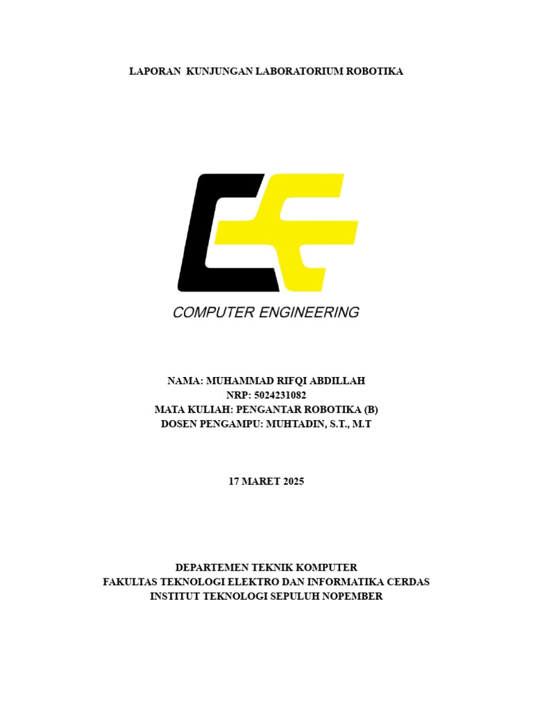 Kunjungan ke Laboratorium Robotika | PDF