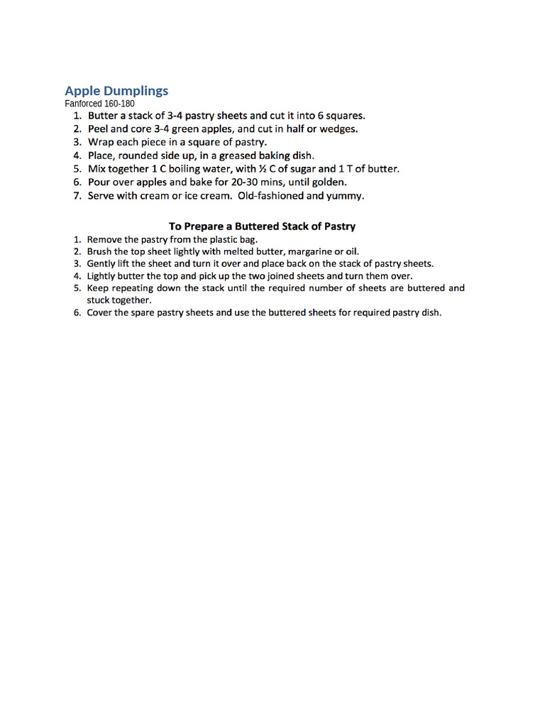 Apple Dumplings | PDF