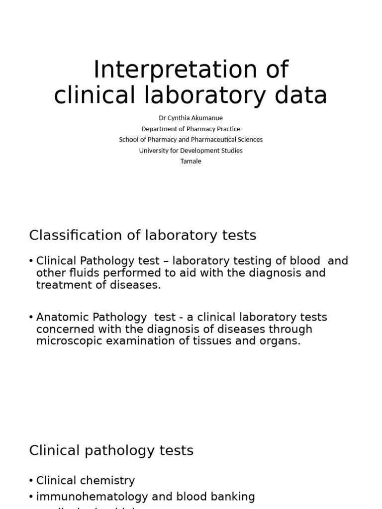 Interpretation of Clinical Laboratory Data | PDF | White Blood Cell ...