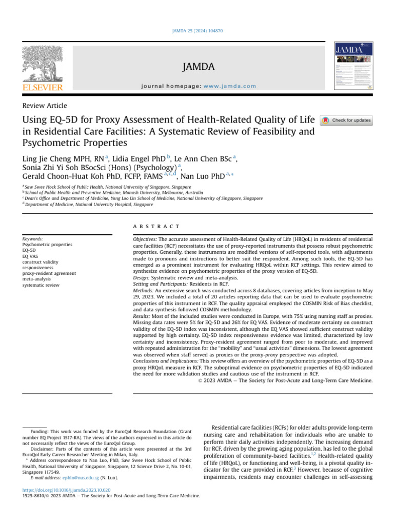 Using_EQ-5D | PDF | Systematic Review | Health Care