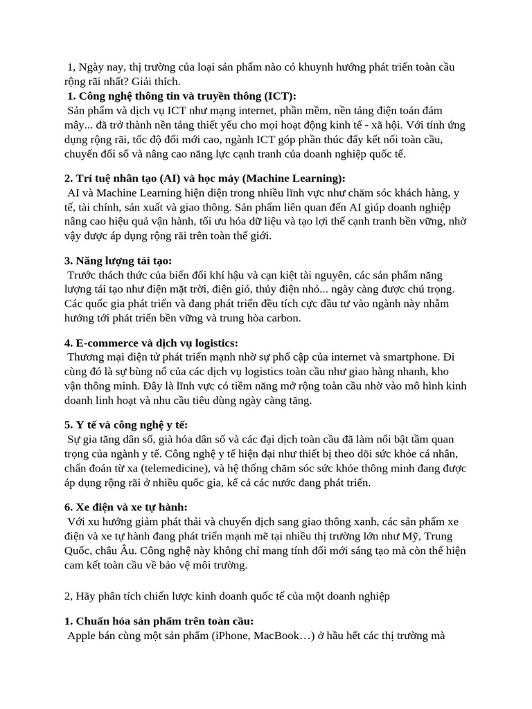 KDQT - Tự Luận | PDF