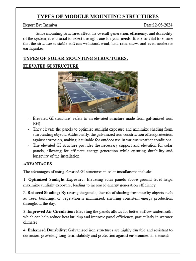MMS (Modile Mounting Structure) | PDF | Structural Load | Roof