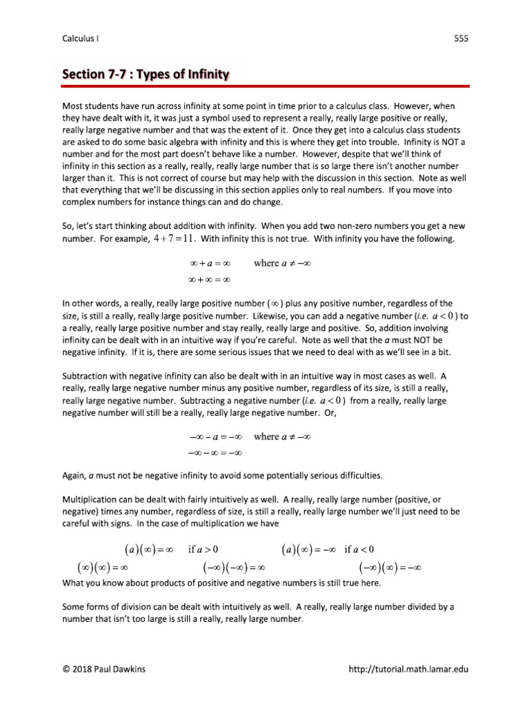 Types of Infinity | PDF