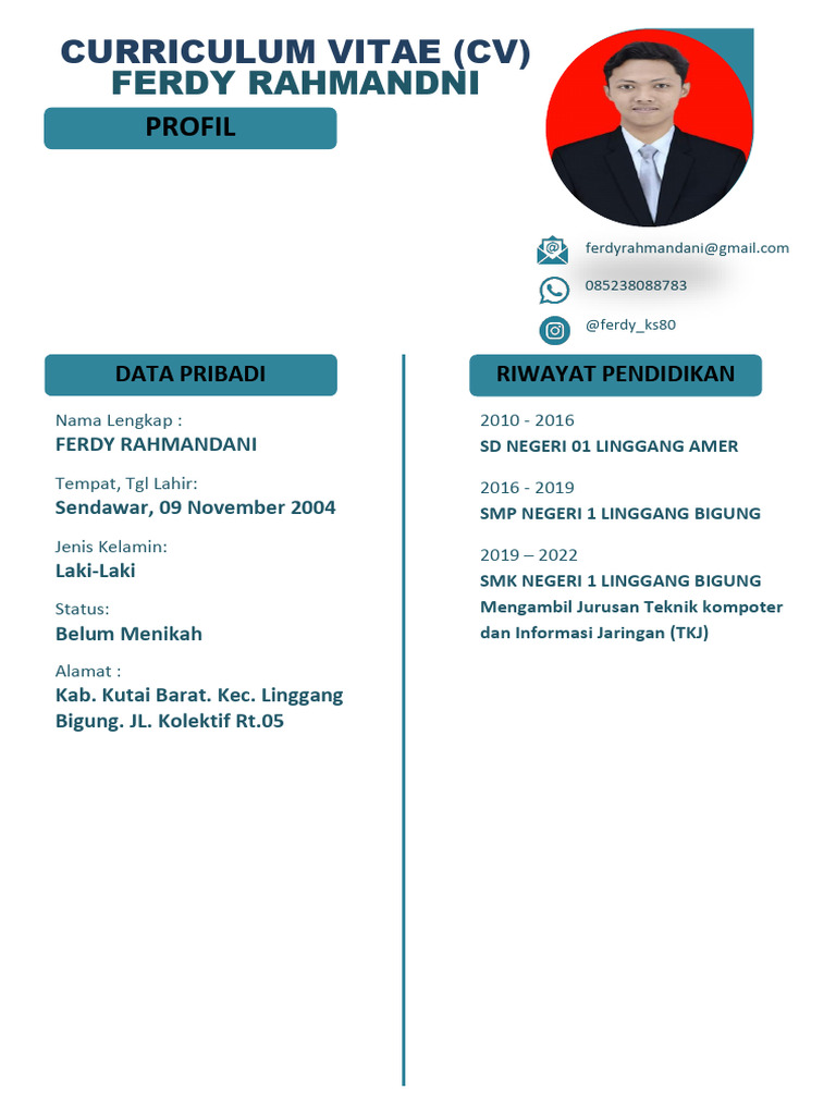 Contoh SURAT CV | PDF