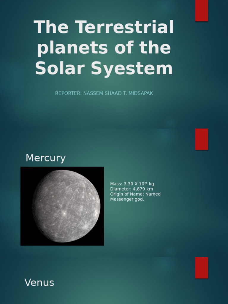 The Terrestrial Planets of The Solar System | PDF