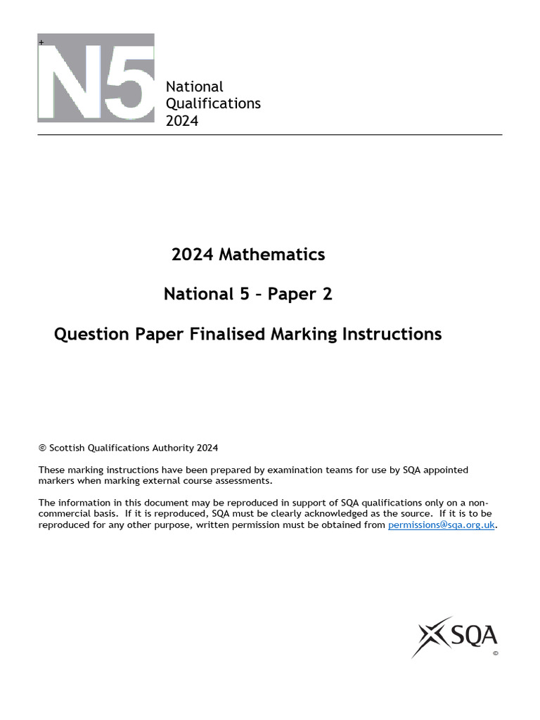 Mi N5 Mathematics Paper-2 2024 | PDF | Mathematics | Elementary Mathematics
