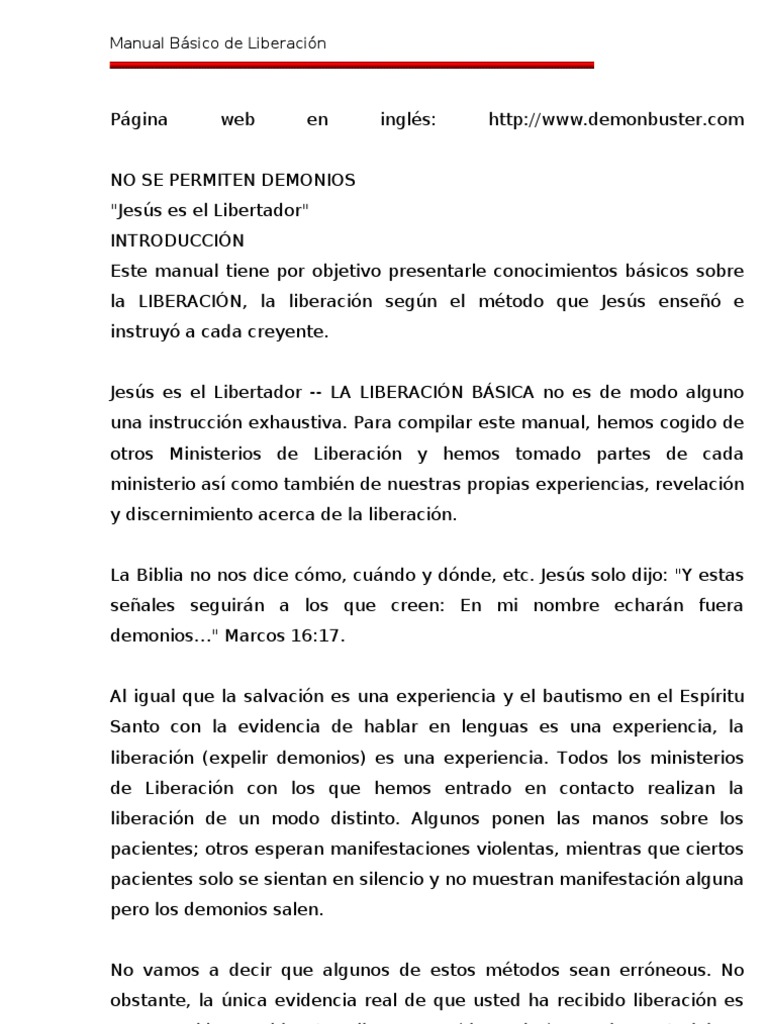 Manual Básico de Liberación | PDF | Demonios | Brujería