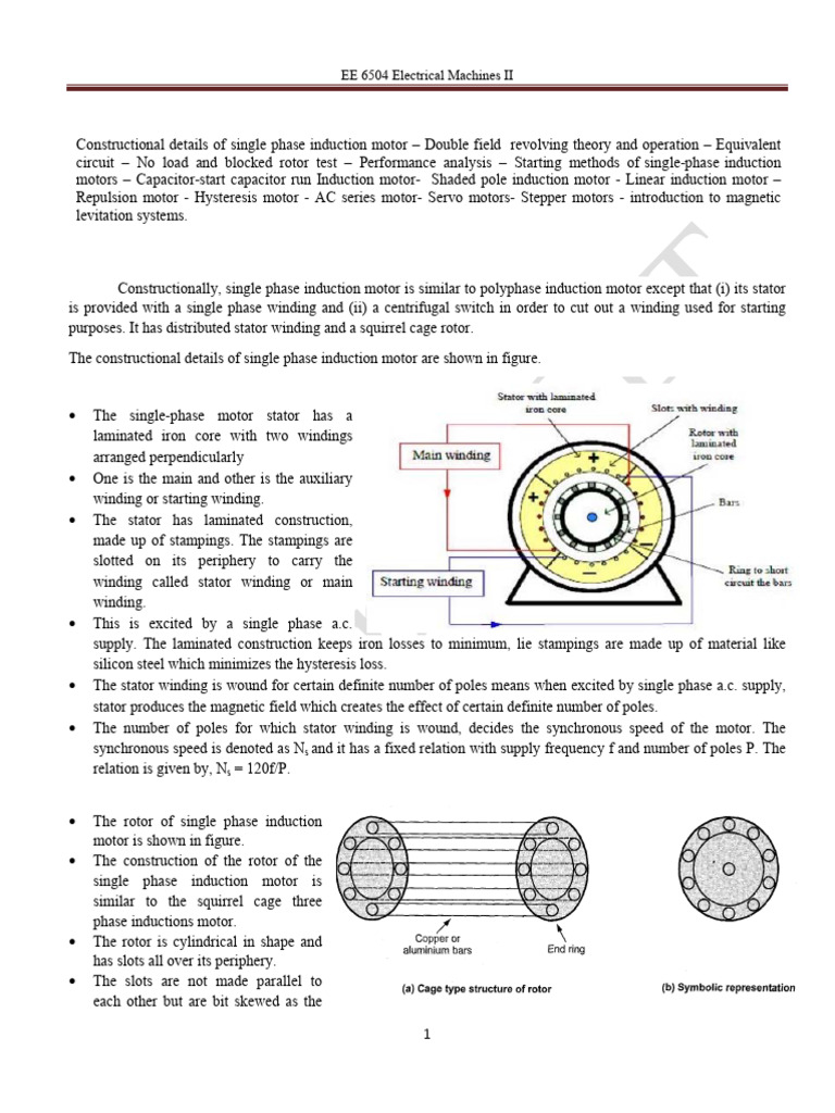 Lesson 5 Special Machine Drives | PDF | Electric Motor | Capacitor