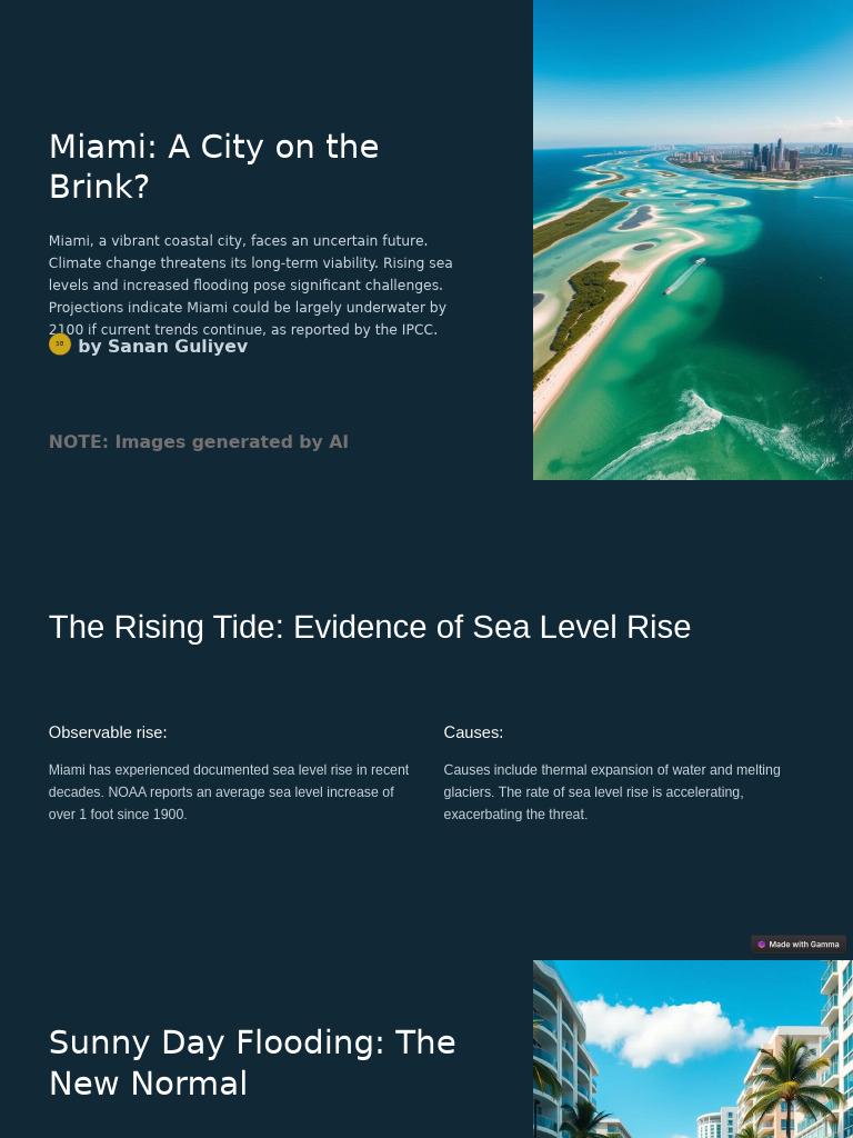 Miami's Climate Crisis: Rising Sea Levels | PDF | Sea Level Rise ...