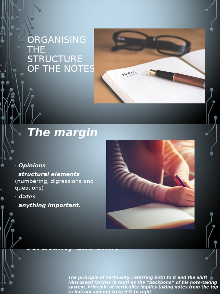 Organizing Note Structure Techniques | PDF | Cognitive Science | Human ...